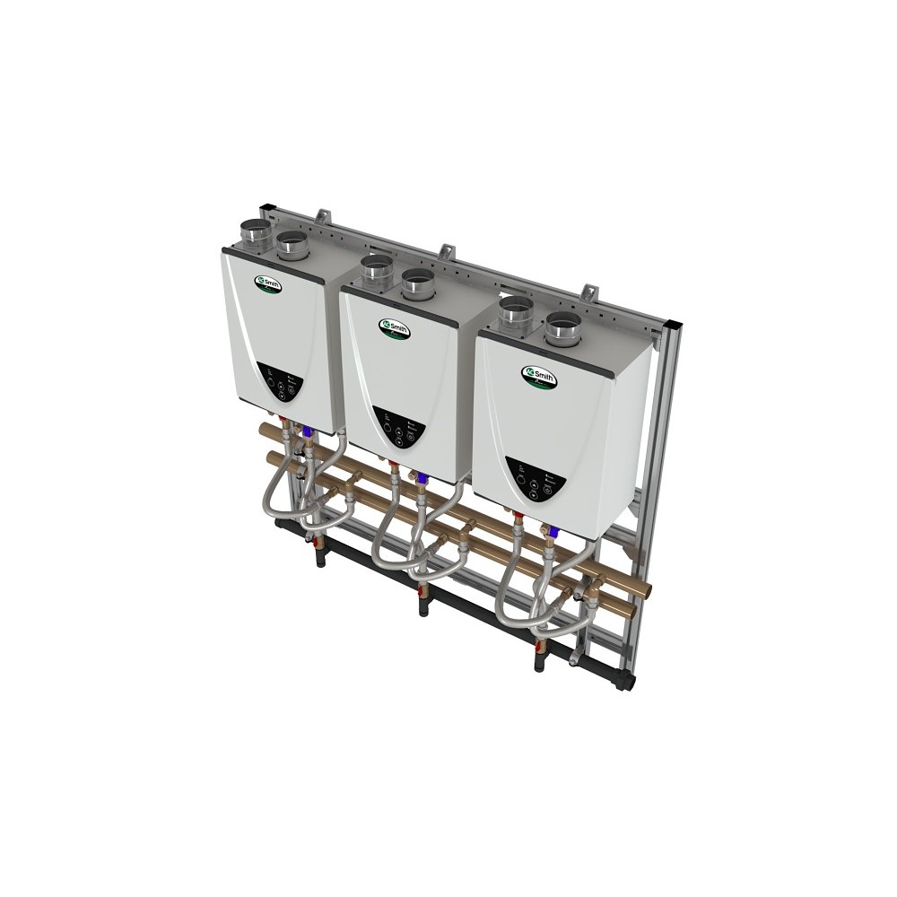 Commercial Tankless Rack System - Wall Mount | A.O. Smith