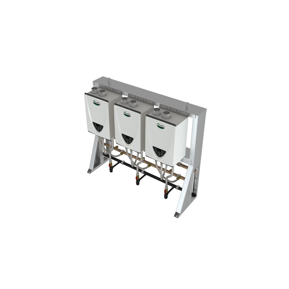 Commercial Tankless Rack System - Free-Standing In-Line | A.O. Smith
